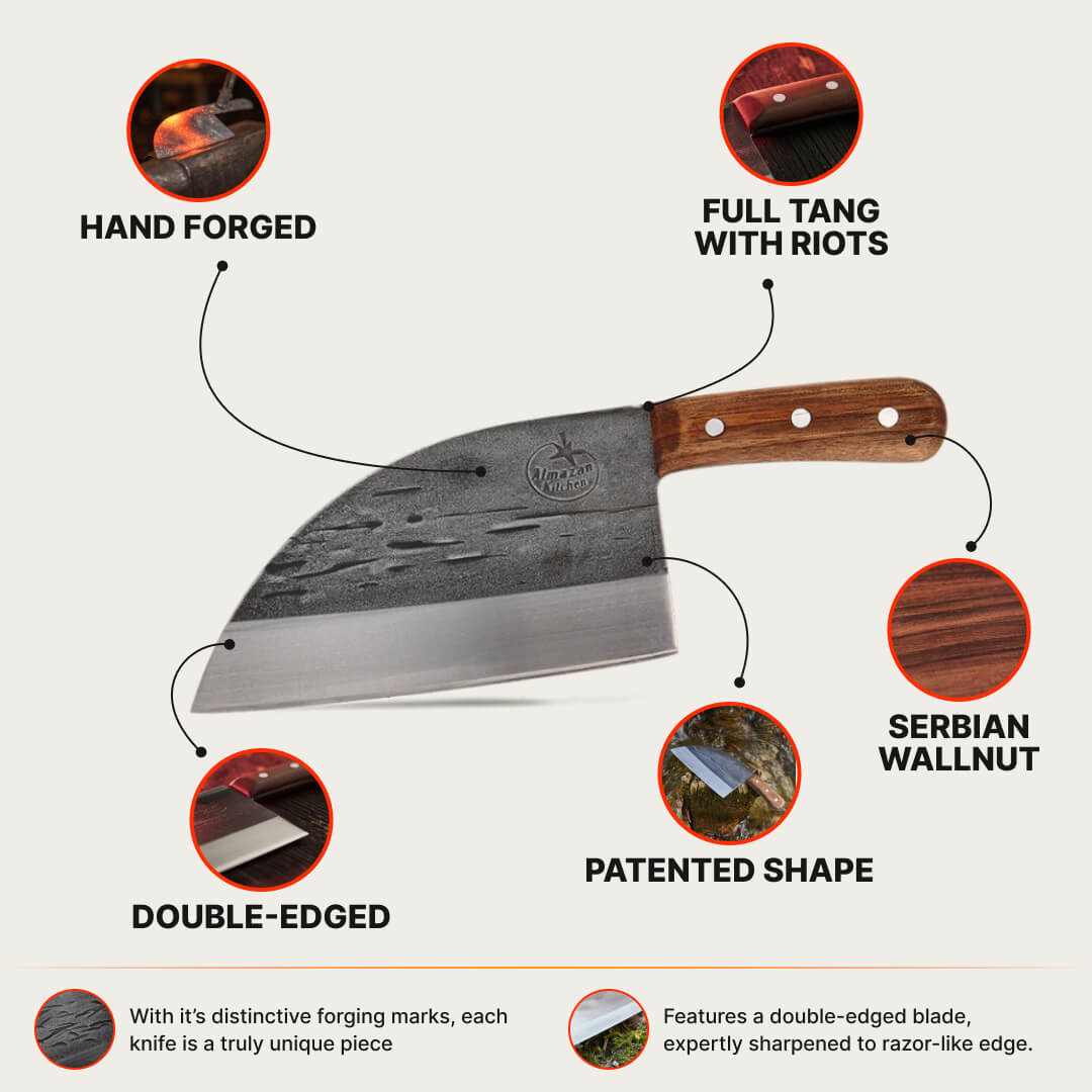 Original Serbian Chef Knife - Ruthlesly Sharp – Almazan Kitchen